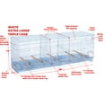 EXTRA LARGE Combo-2 Triple Stack & Lock Breeding Bird Cage with Center ...