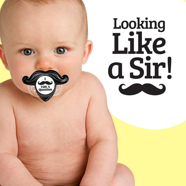 Baby With Mustache Pacifier