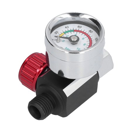 Tbest Air Pressure Regulator 1/4in Alloy Paint Spray Pressure Regulator ...