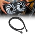 Computer Fan 4-Pin Male to Male Extension Cable 24AWG Copper Cored ...