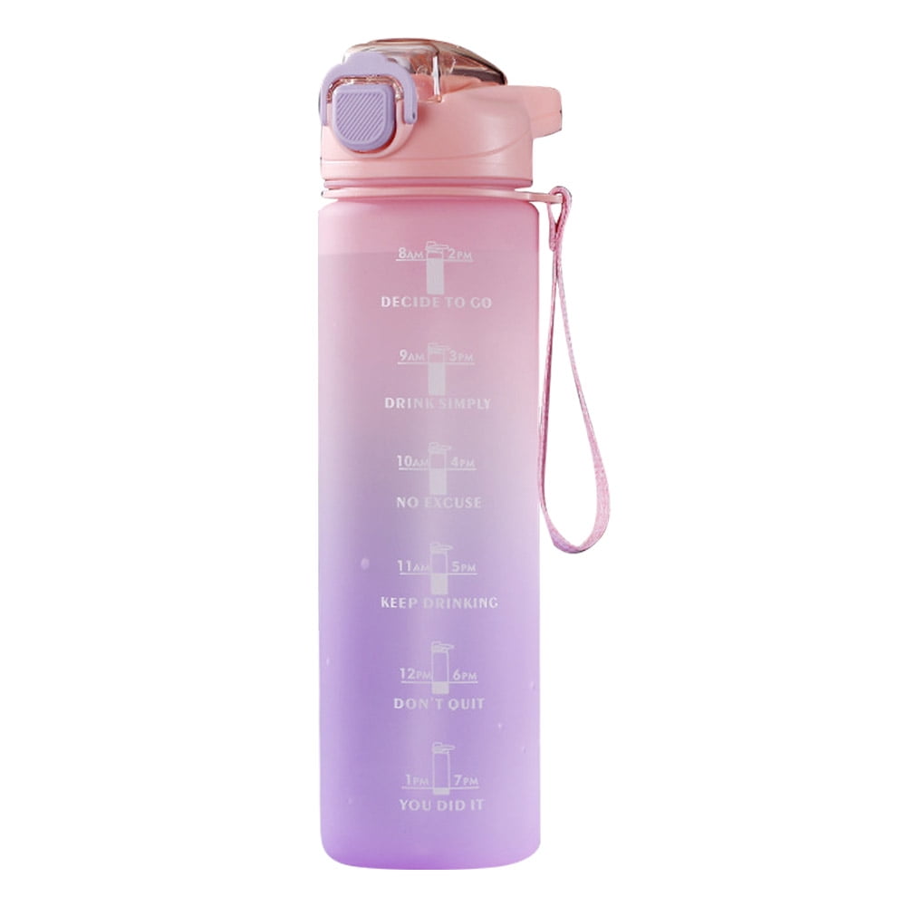 Motivational Water Bottle with Times to Drink,Time Marker & Removable ...