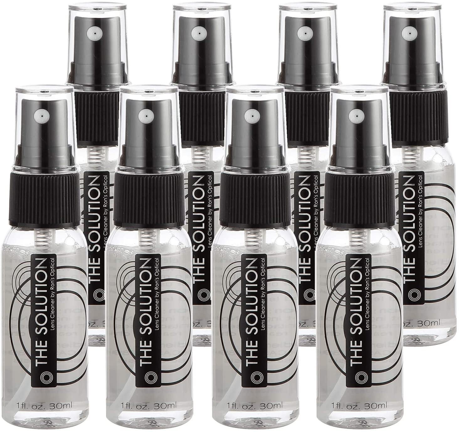 The Solution Lens Cleaner Spray Pack of 8-1oz Alcohol Free Eyeglass ...
