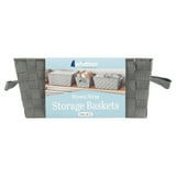 Whitmor Woven Strap Storage Baskets - Set of 3 - Gray - Walmart.com