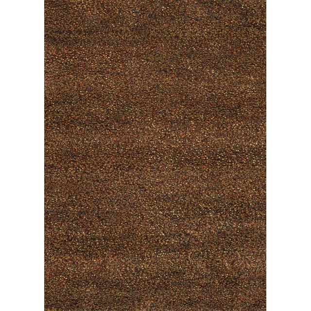 COURISTAN INC 'Lagash' Copper/ Rush Natural Wool Shag Rug (5'6 x 8 ...