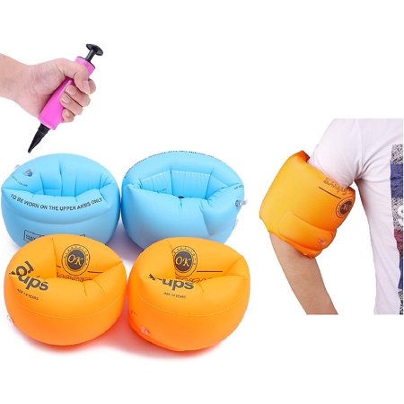Dinohhi Swimming Arm Rings with Pump Inflatable Arm Float Safety ...