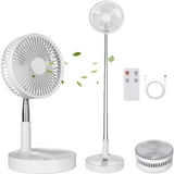 Uervoton Portable Rechargeable Fan, 4 Speeds, Remote Control, for Home ...
