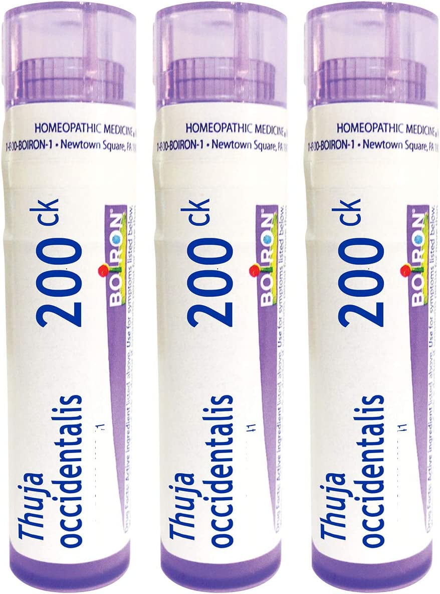 Boiron Thuja Occidentalis 200ck Homeopathic Medicine for Warts - Pack ...