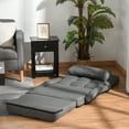 HOMCOM Folding Reclining Convertible Sofa Bed, Armchair Sleeper with ...