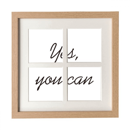Yes You Can Inspirational Quote Sayings Frame Wall Tabletop Display 4 ...