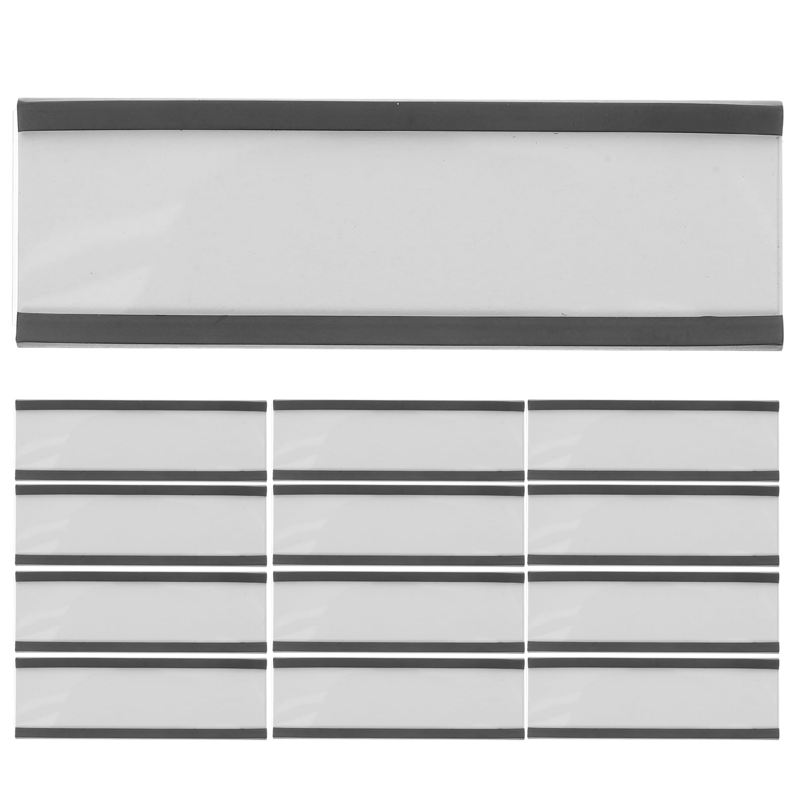 30 Sets Magnetic Label Holders Card Inserts Clear Plastic Protectors ...