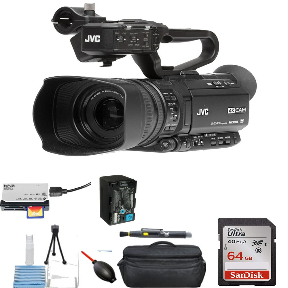 JVC GY-HM250 UHD 4K Streaming Camcorder with Built-in Lower-Thirds ...