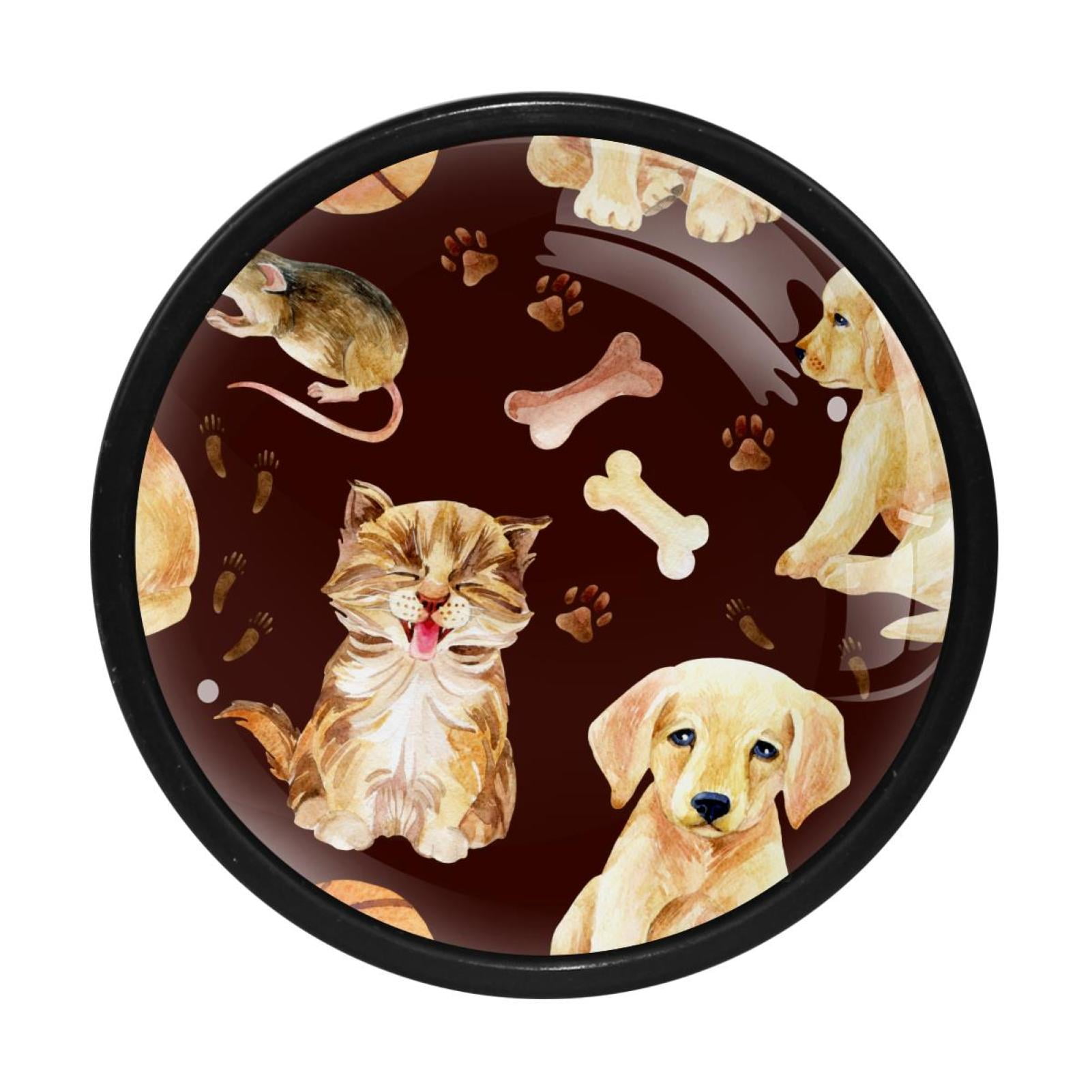 4 Pcs Cat Puppy Mouse Knobs for Kitchen Cabinet Cupboard Dresser ...