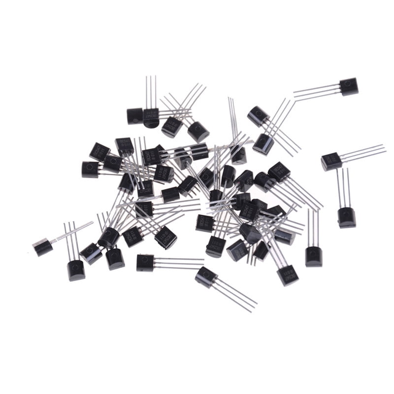 50pcs/set Transistor NPN black BC547 BC547B 0.1A/45V - Walmart.com