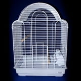 5804 3/8" Bar Spacing ShellTop Small Bird Cage - 18"x14" In White ...