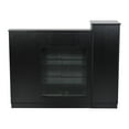 Glasglow Reception Desk, Glass Display Cabinet, Compact for Office ...