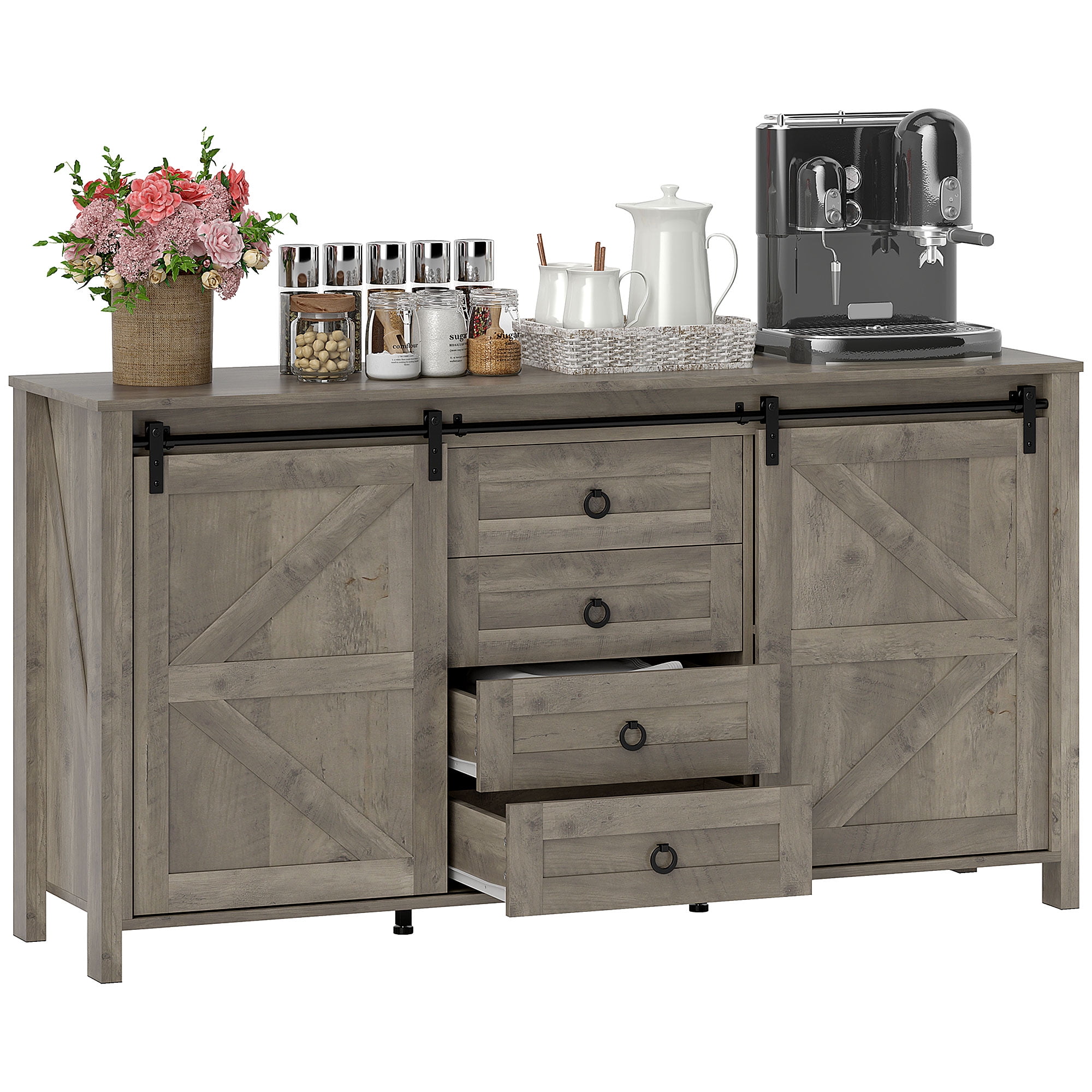 Click here for Homcom Farmhouse Sideboard Buffet Cabinet With Doo... prices