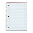 Pen + Gear College Ruled 3-Subject Notebook, 8" x 10.5", Red, 120 ...