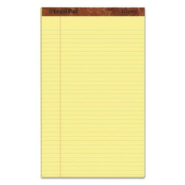 TOPS Legal Pad, 50 Sheets, 8.5x14, Wide/Legal Rule, Perforated, Canary ...