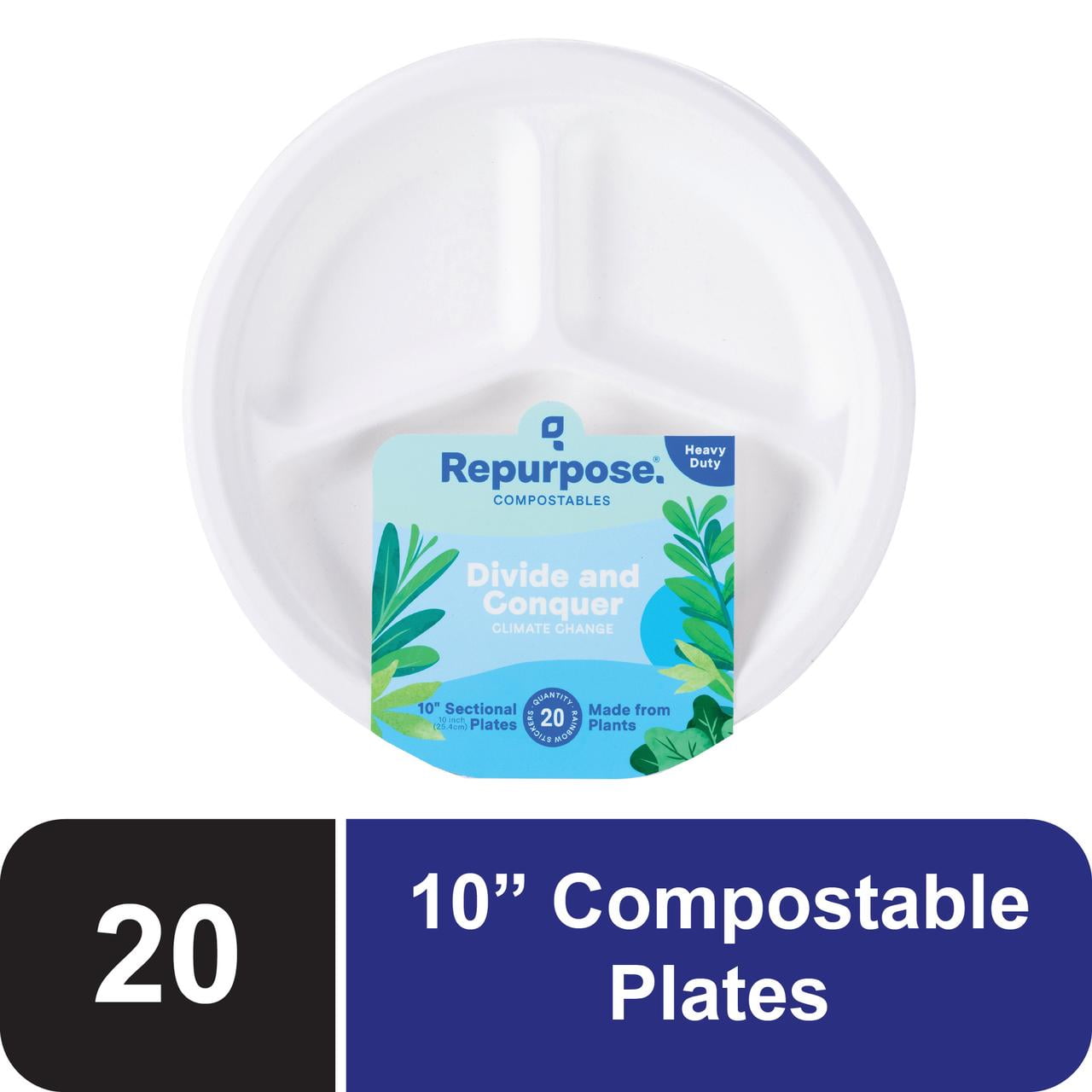 Repurpose Sectional Plates 20 Count - Walmart.com - Walmart.com