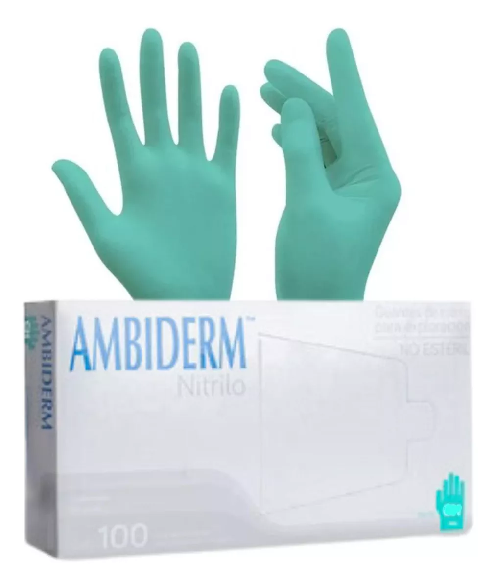 Guantes Desechables De Nitrilo Ambiderm Colores Tallas 100pz Color ...