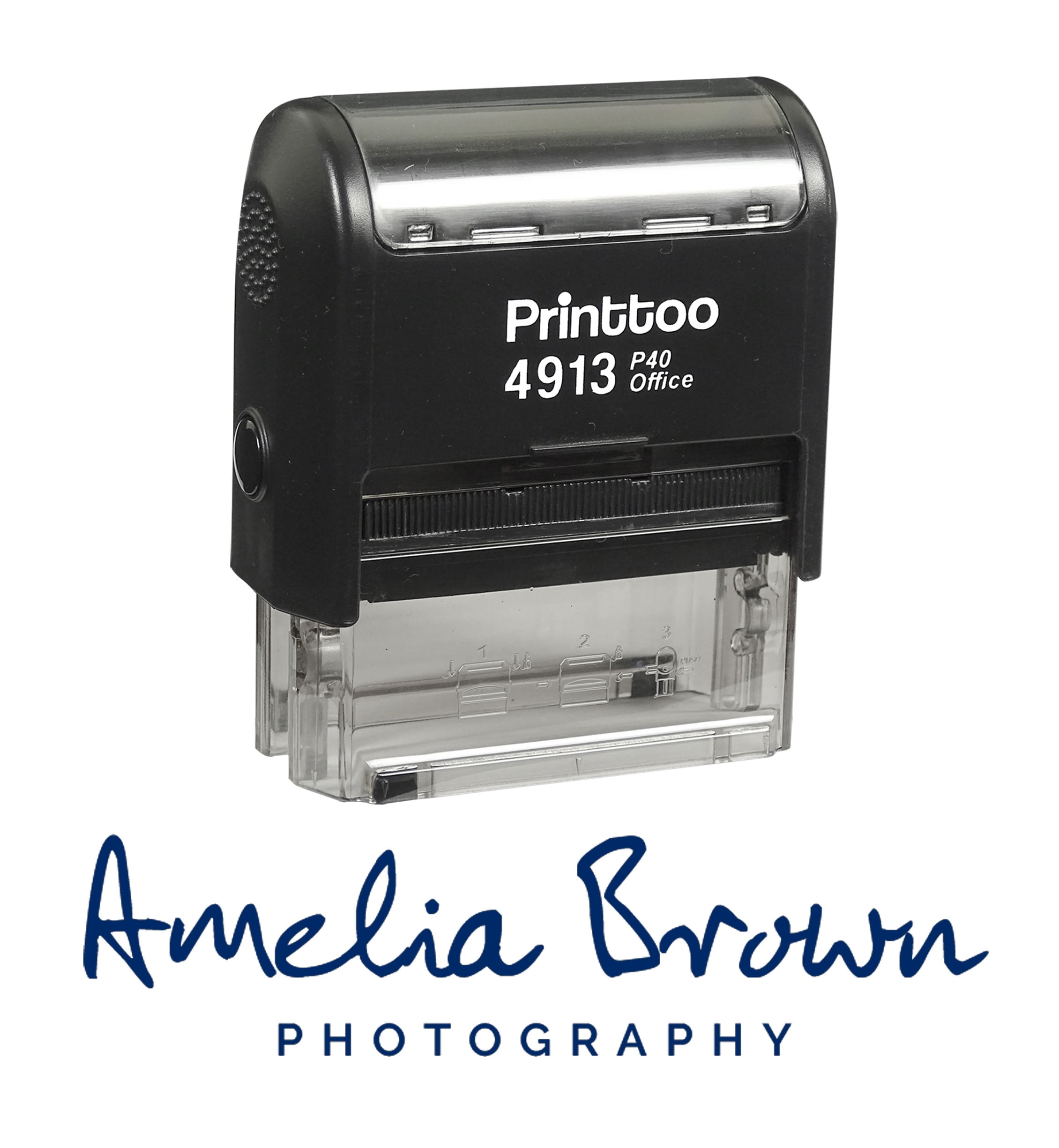 Printtoo Personalized Blue Self Inking Custom Stamp Custom Signature ...