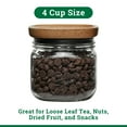 (4 pack) Ball 4 Cup Stack & Store Glass Jar with Acacia Wood Lid ...