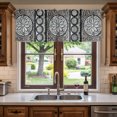 Bohemian Daisy Valances for Windows, Mosaic Flower Classic Traditional ...