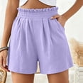 AHTJRT Flowy High Waist Shorts for Women Elegant Cute Ruffle Trim ...