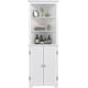 UTEX Tall Corner Cabinet, Free Standing Corner Storage Cabinet with ...