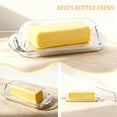 Elegant Glass Butter dish with Lid, Dust-proof and Freshness-preserving ...