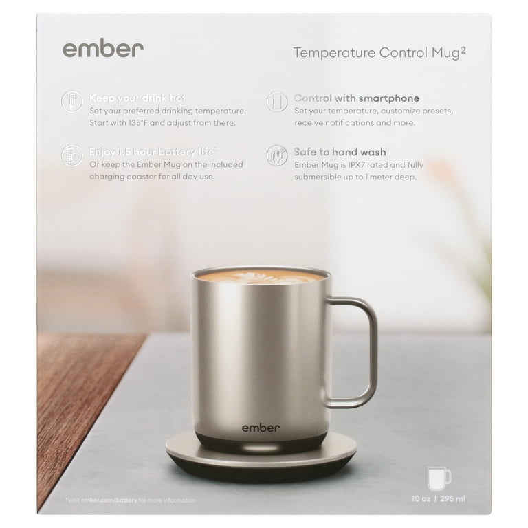 Ember Temperature Control Smart Mug 2, 10 oz, Stainless Ember Temperature Control Smart Mug 2, 10 oz, Stainless