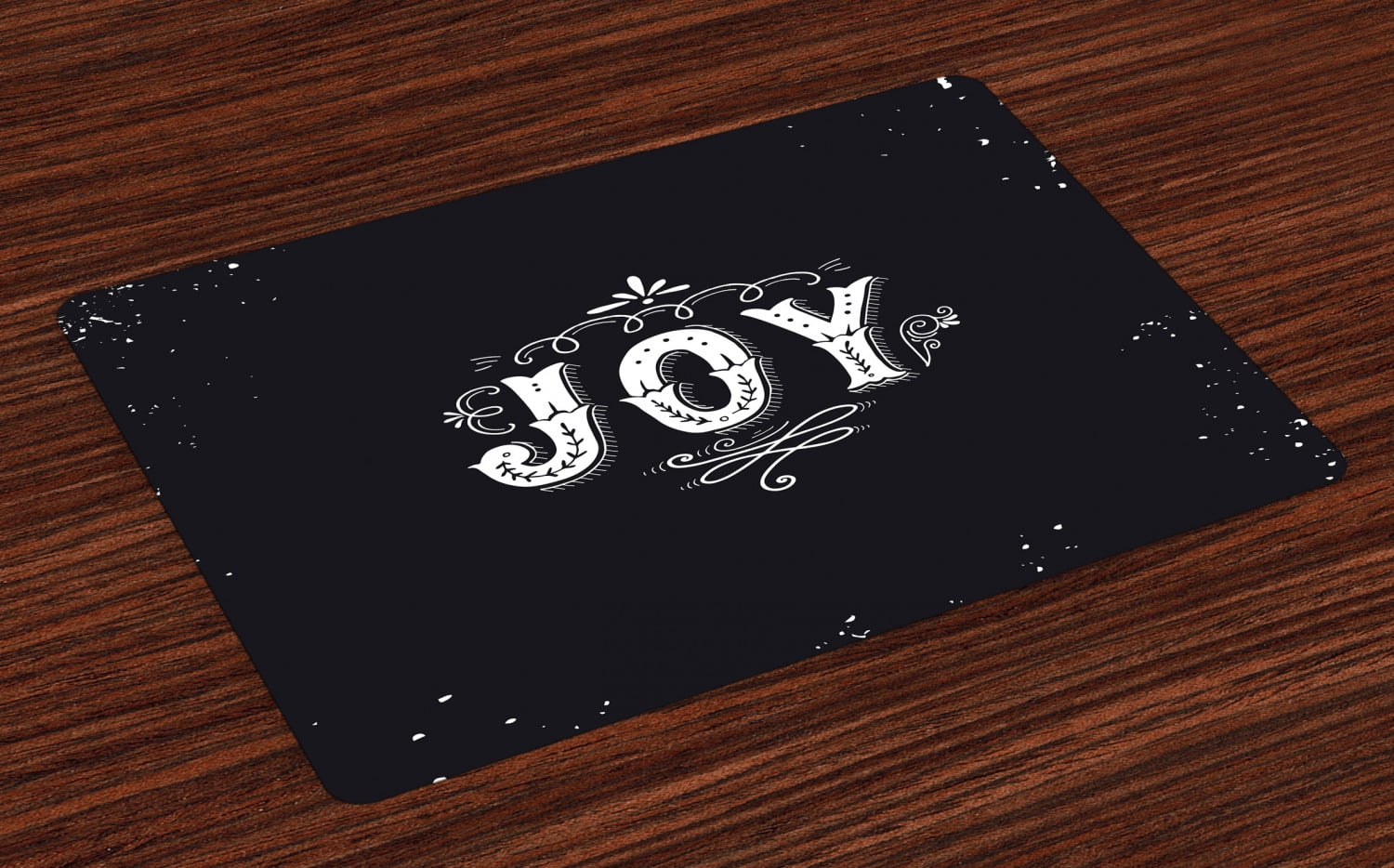 Ambesonne Joy Place Mats Set of 4, Retro Style Ornate Words, Standard ...