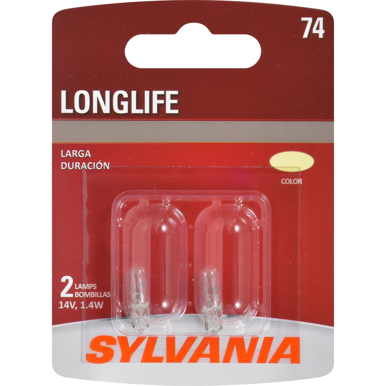 Sylvania 74 Long Life Mini Bulb, Pack of 2 - Walmart.com