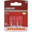 Sylvania 74 Long Life Mini Bulb, 2 pack, Compatible with Multiple Cars ...