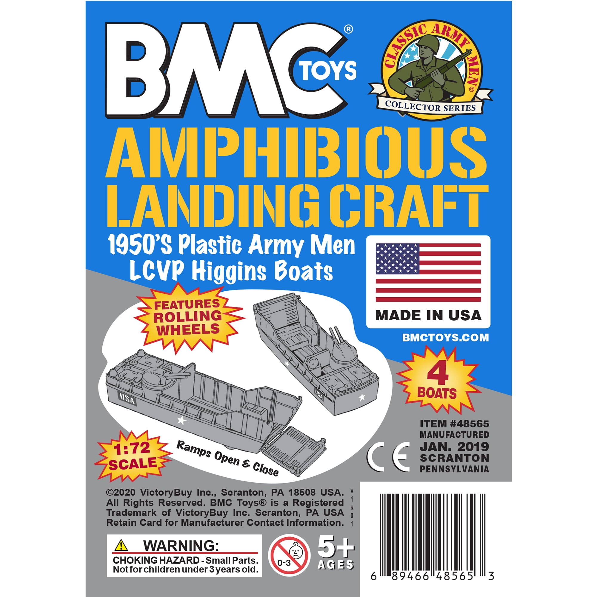 Buy BMC Classic Marx Landing Craft - 4pc Blue & Gray Plastic Army Men ...