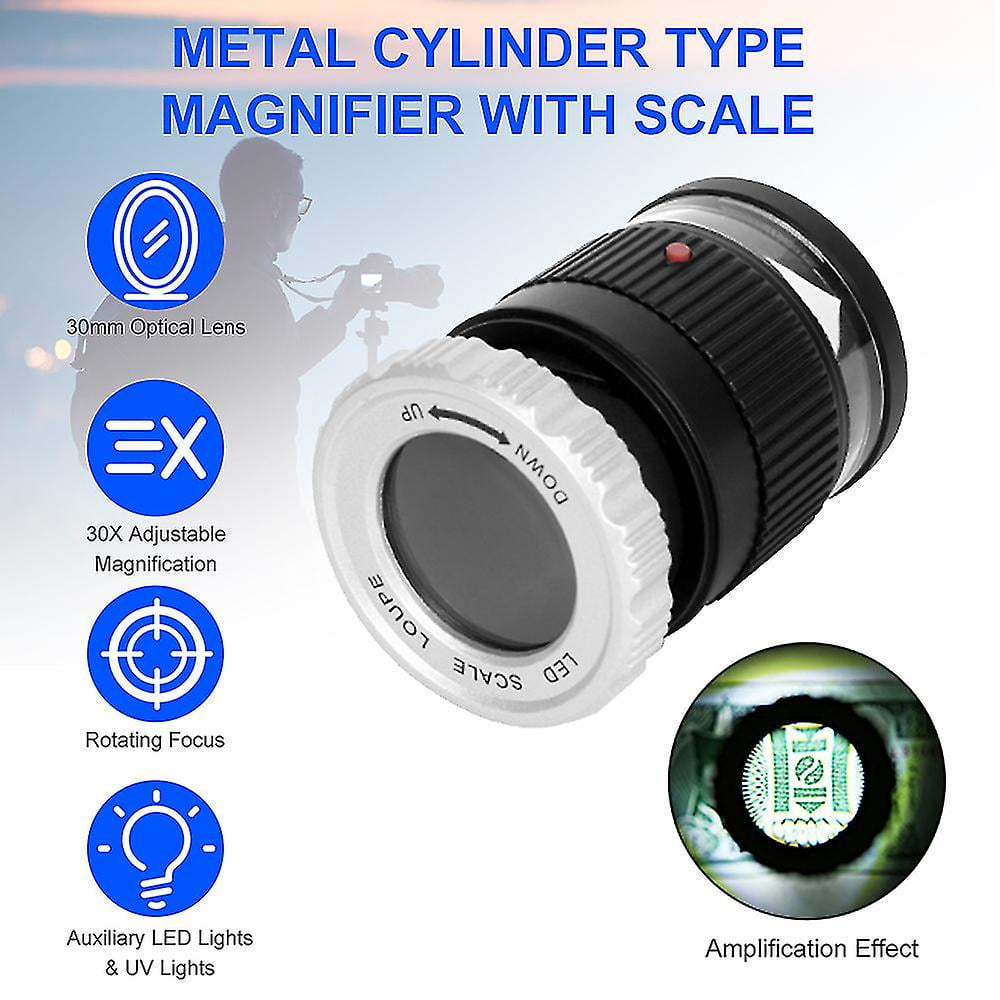 lupa portátil taian escala led lupa 30x aumento ajustable lupa tipo ...
