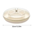 12.59 Inch Divided Serving Tray with Lid, 8 Compartments Portable ...