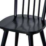 Duhome Mid-Century Modern Black Solid Wood Spindle Back Dining Chairs ...