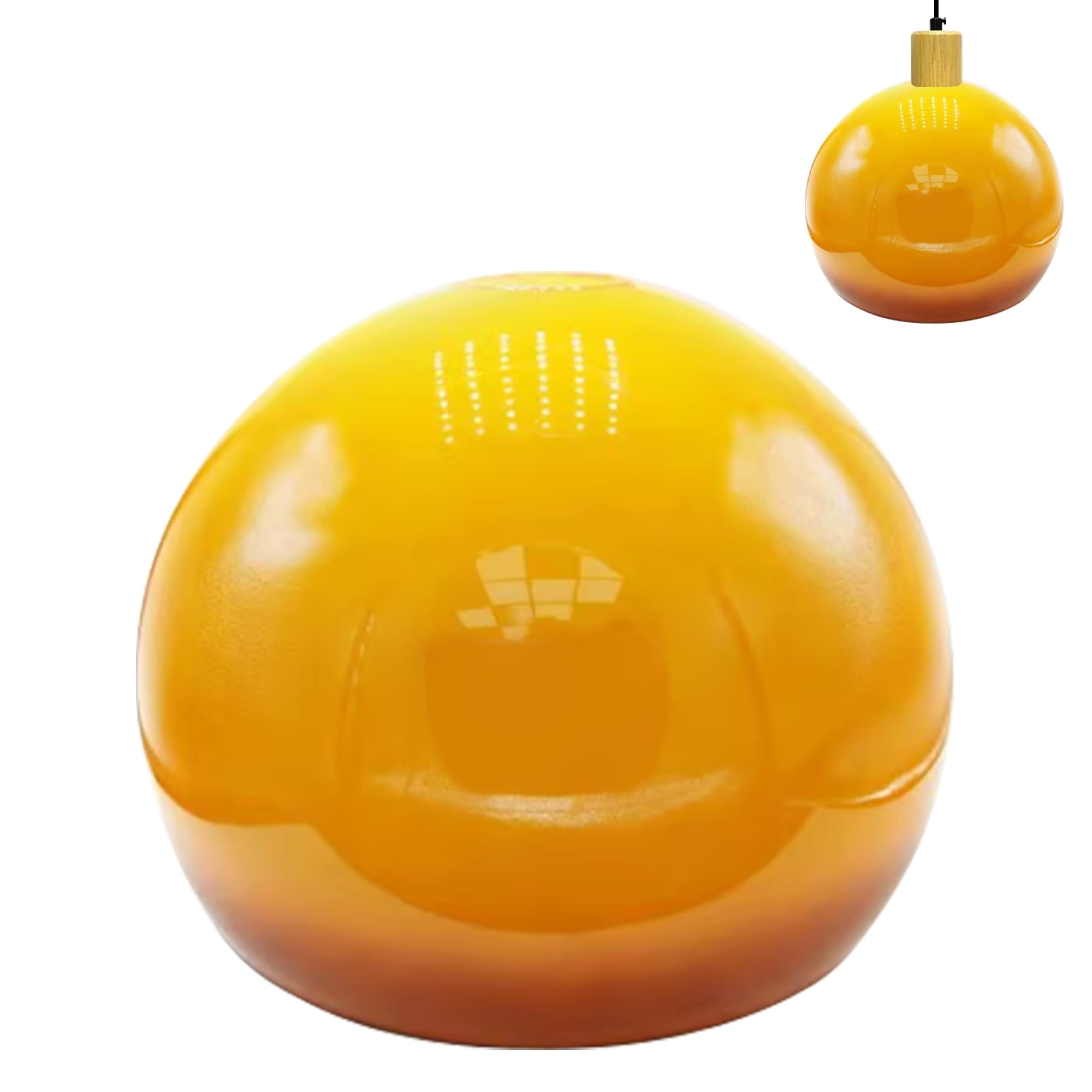 Click here for Fsliving 1-Pack 9.8 Gradient Orange Glass Round La... prices