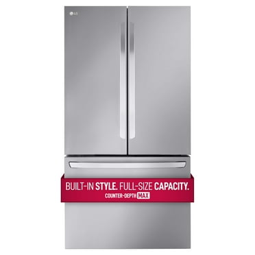LG 27 cu ft. 3 Door French Door Counter Depth Refrigerator with ...