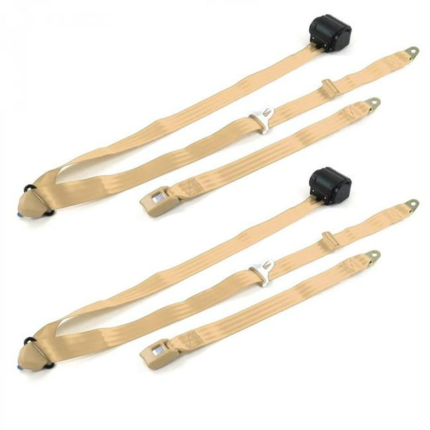 Ford Truck 1967-1979 Standard 3 Point Tan Retractable Bucket Seat Belt ...