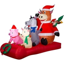 Airblown Inflatables Scotland Cow Christmas Décor Inflatable, 6.5 ft ...