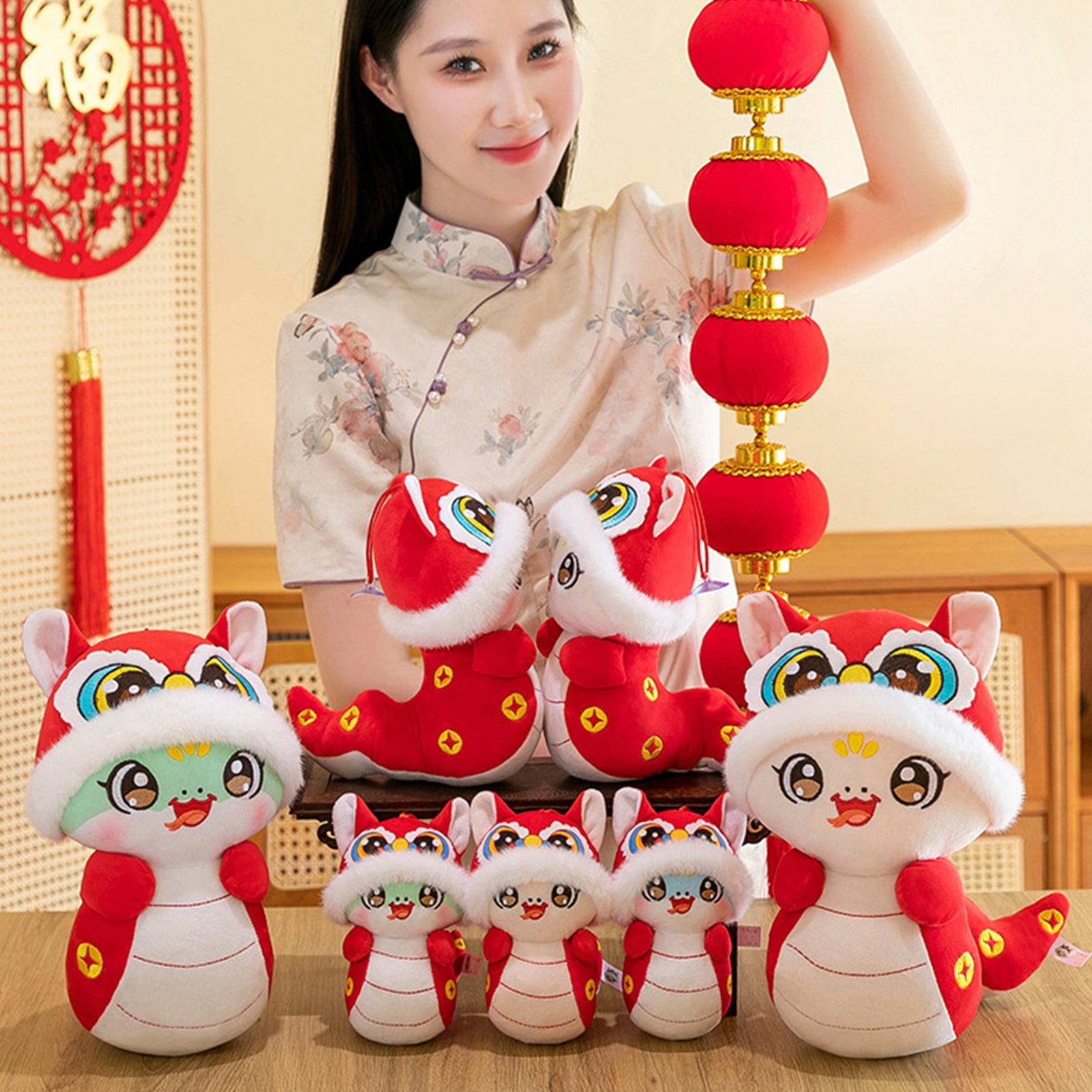Cheers Snake Plush Dolls 2025 Year of Snake Chinese Zodiac Stuffed Doll ...