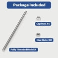 CERPXFF-12 Pcs 304 Stainless Steel M6 Fully Threaded Rod,10"(255mm ...
