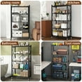 Foldable Storage Shelves, HONEIER 5 Tier Heavy Duty Metal Rack 62"x 28 ...