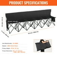 KFFKFF Portable Collapsible Bench, 6-Person Seating, Foldable Outdoor ...