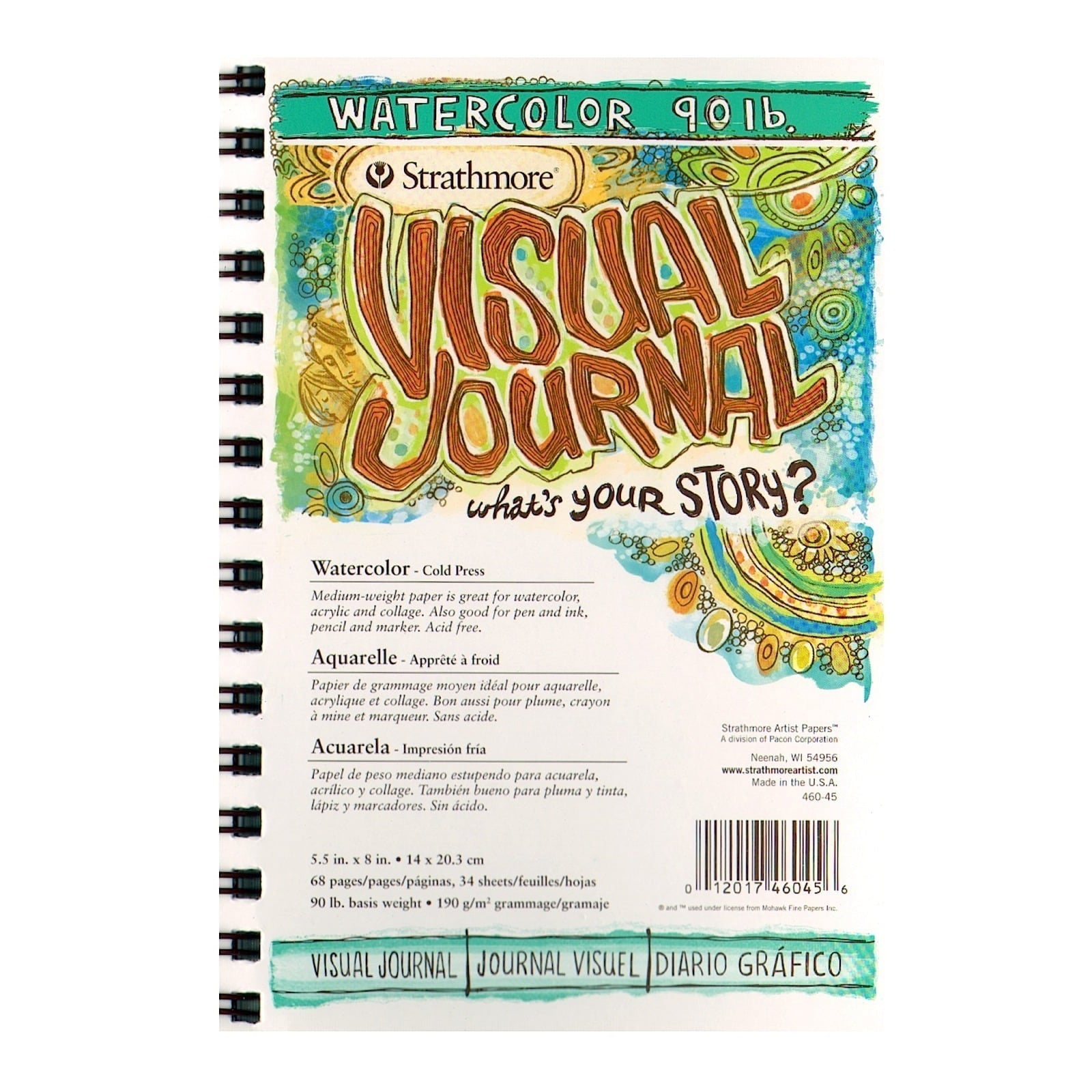 Visual Watercolor Journals 90 lb., 9 in. x 12 in., 34 sheets (pack of 2 ...