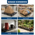 19.7" x 11.8" x 3.9" Lightweight Nestable & Stackable Pallets, Black ...