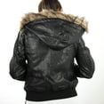 Altatac Women's Faux Leather Motorcycle Jacket with Faux Fur Hood ...