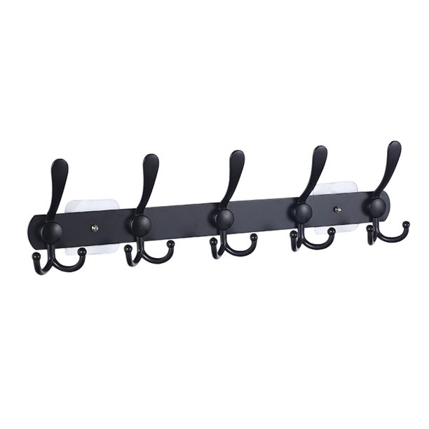 Wall Mount Hook Rack Self-Adhesive Hooks Self-Adhesive Shower Towel ...